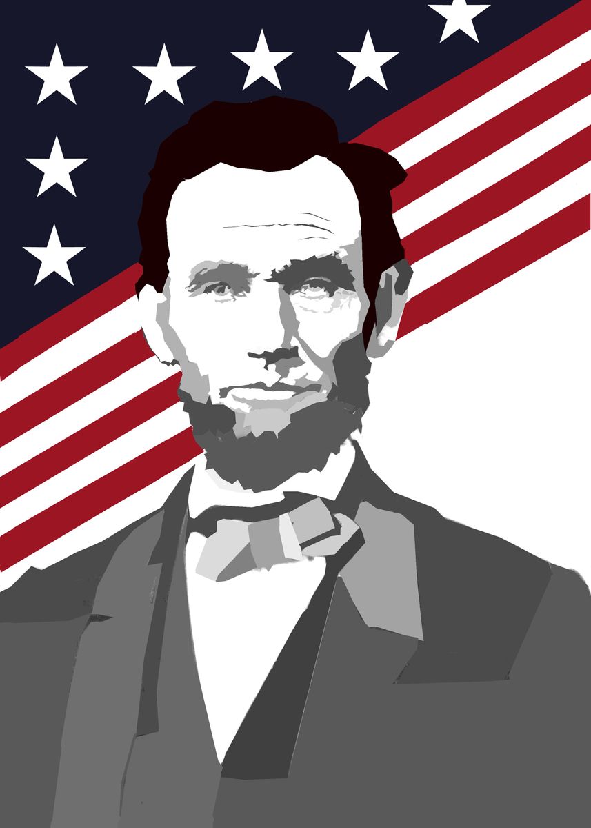 'Abraham Lincoln' Poster, picture, metal print, paint by radhe shyam ...