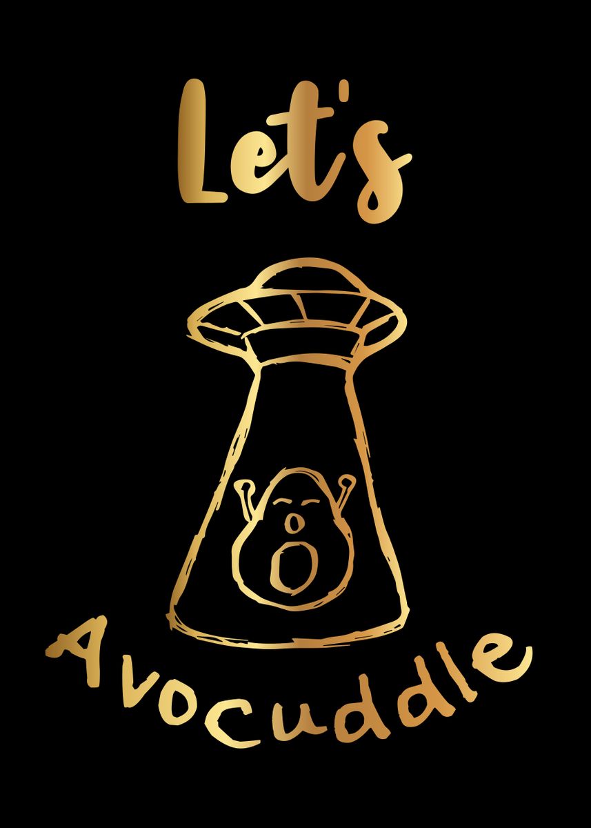 'Gold Lets Avocuddle 10' Poster by Maricris M | Displate
