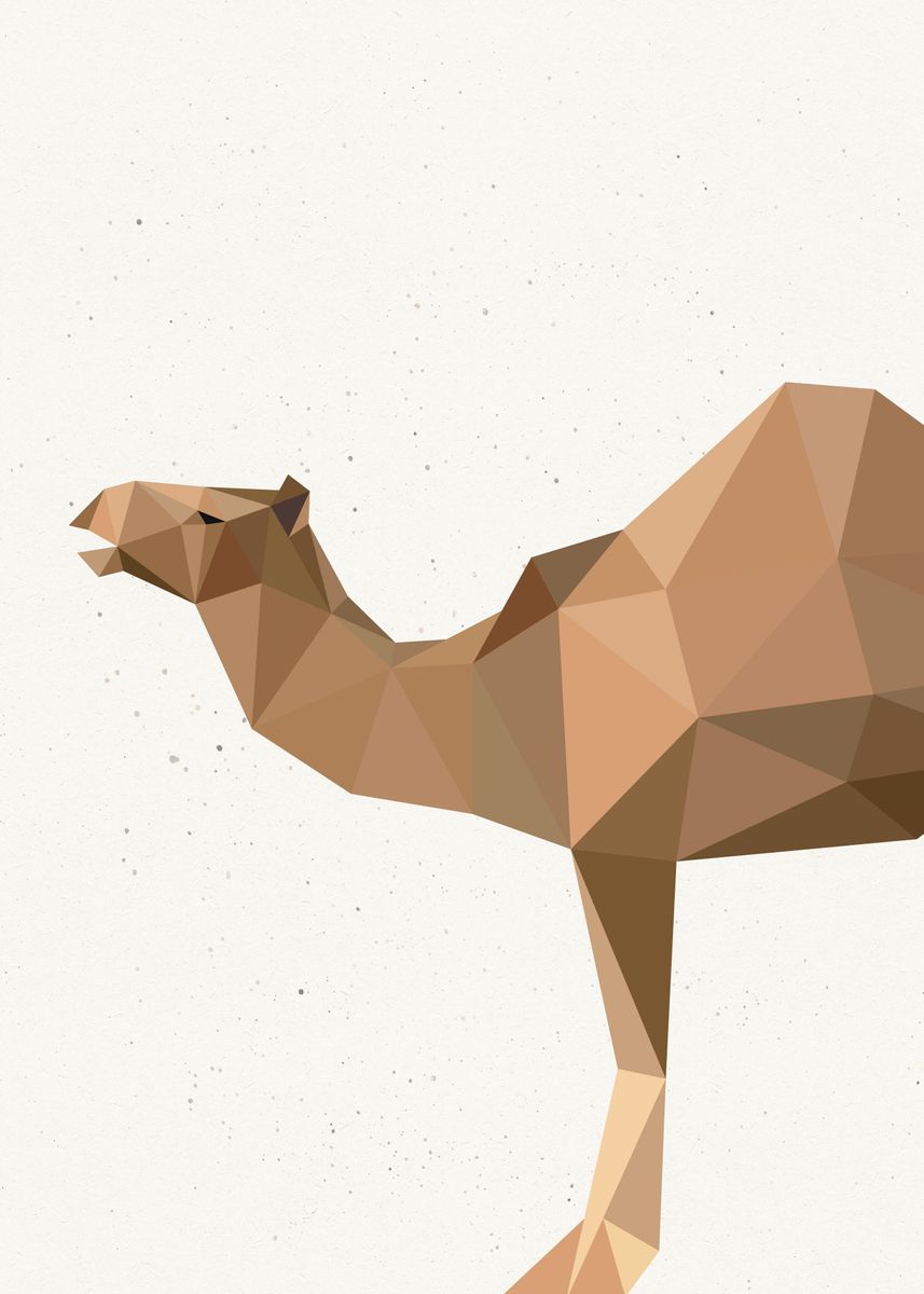 'Low Poly Camel ' Poster by Arnaldo Guevarra | Displate