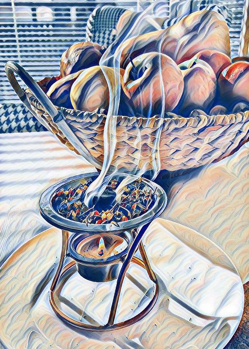 'incense with apples' Poster by Aida Czyrnek | Displate