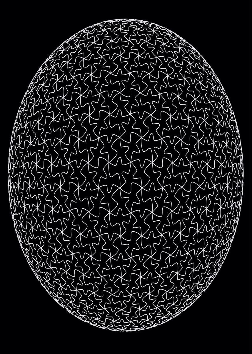 'Oval' Poster, picture, metal print, paint by Alisson Mota | Displate