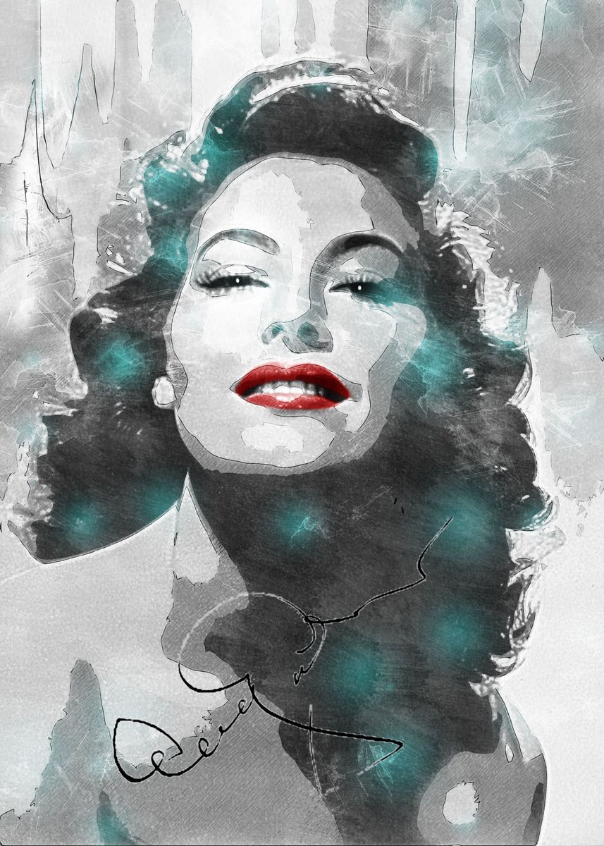 'Ava Gardner' Poster, picture, metal print, paint by Petra Rommelfanger ...