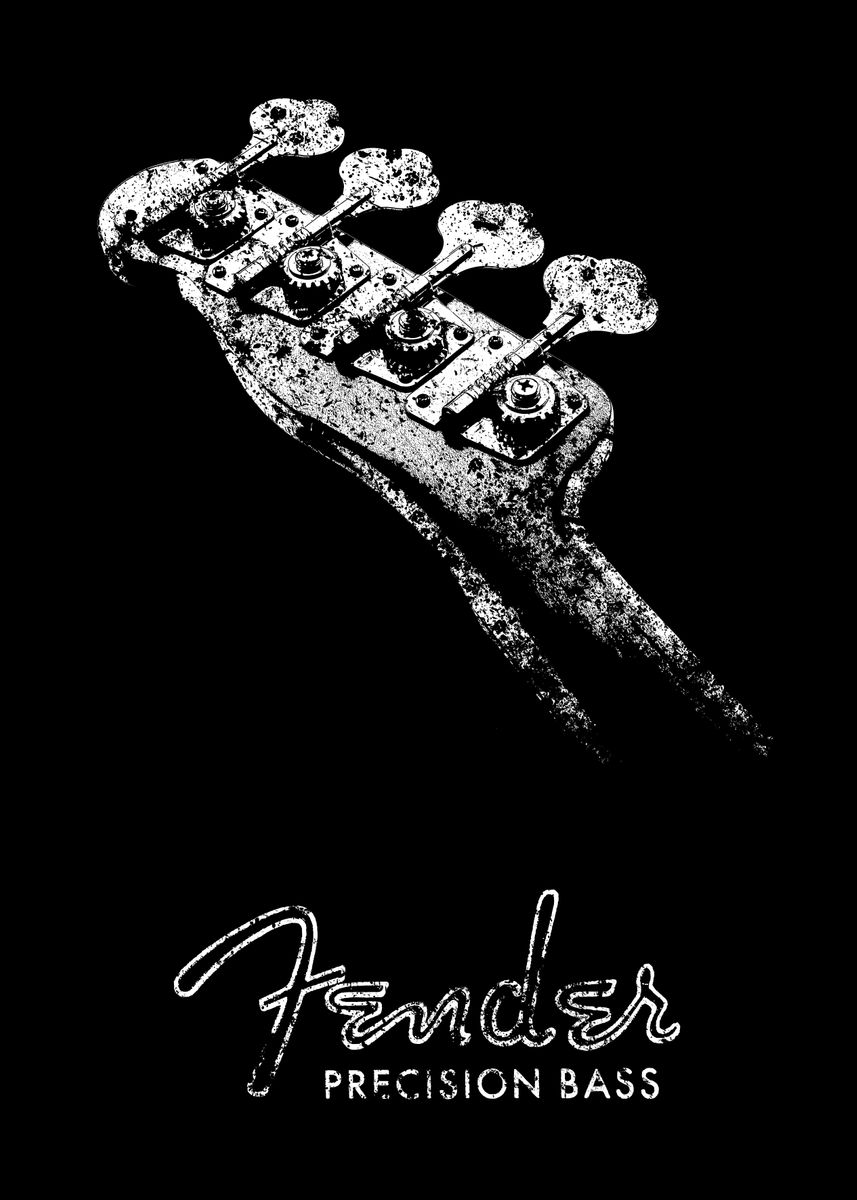 'Fender Precision Bass' Poster, picture, metal print, paint by Carlos ...