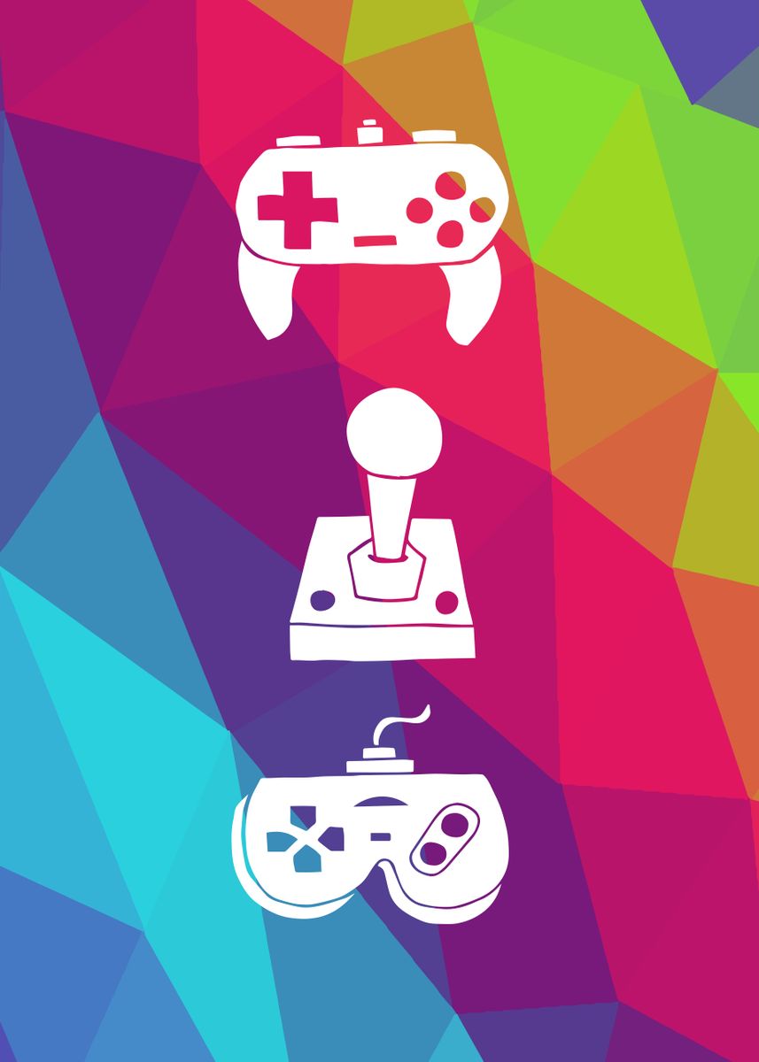 'Rainbow Game Controller 14' Poster by Maricris M | Displate