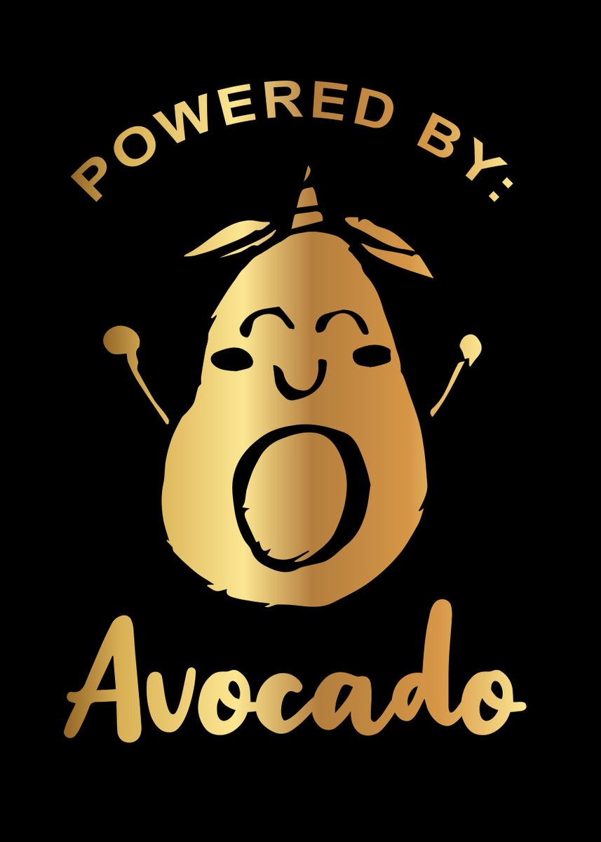 'Gold Powered By Avocado 29' Poster by Maricris M | Displate