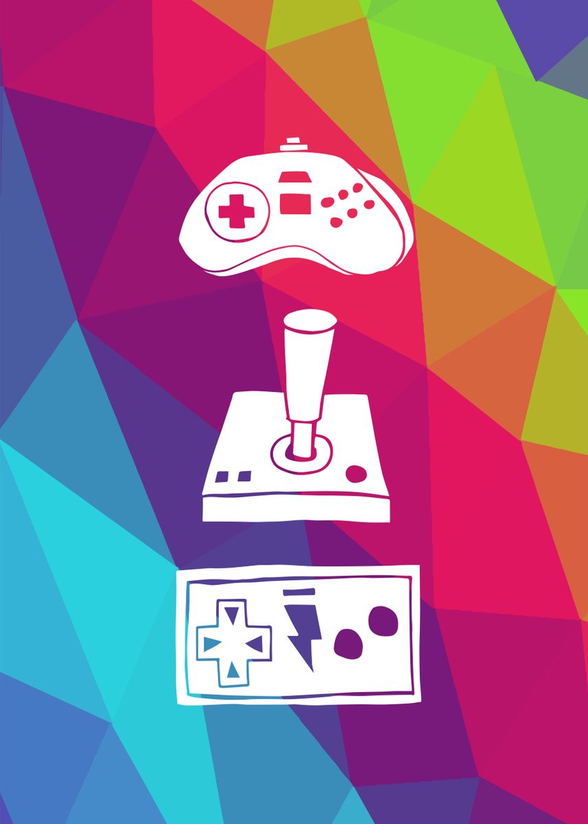'Rainbow Game Controller 23' Poster by Maricris M | Displate