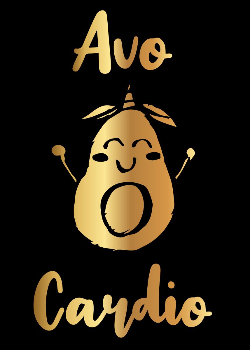 'Gold Avo Cardio 3' Poster by Maricris M | Displate