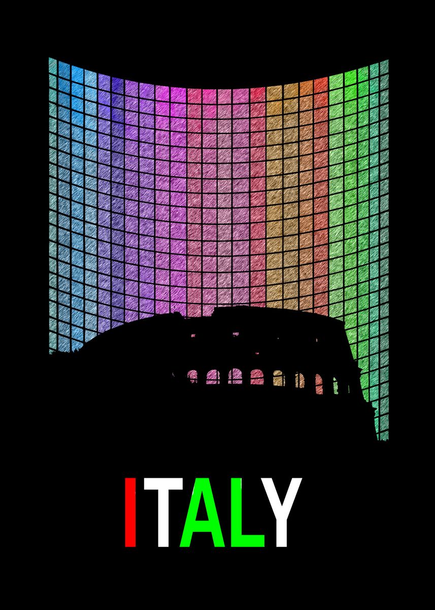 'Italy silhouette art' Poster, picture, metal print, paint by AD art ...