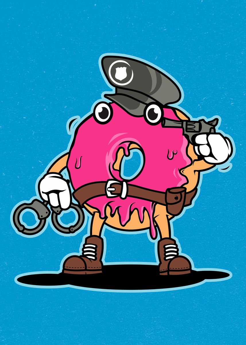 'police donuts' Poster, picture, metal print, paint by spoilerinc ...