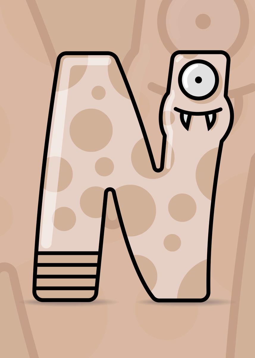 'N Monster letter' Poster by Giordano Aita | Displate