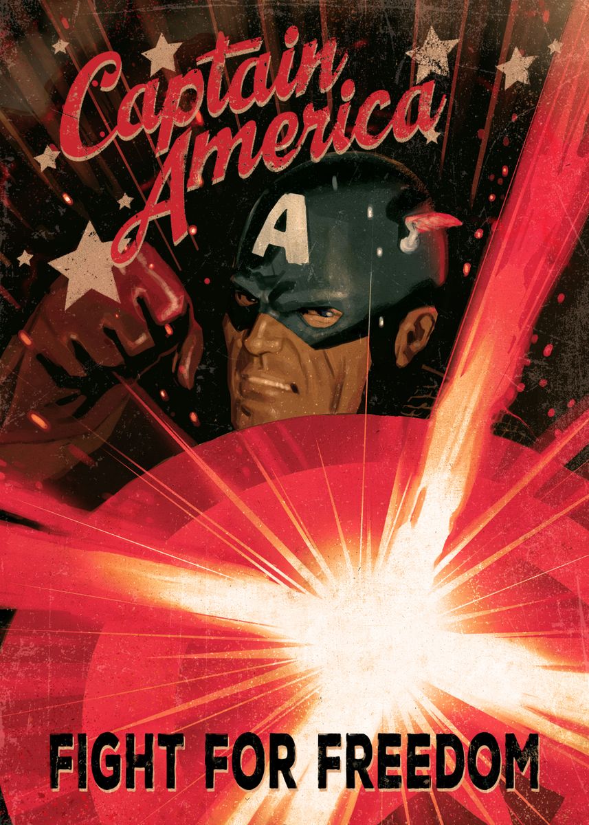 'Fight for Freedom' Poster, picture, metal print, paint by Marvel ...