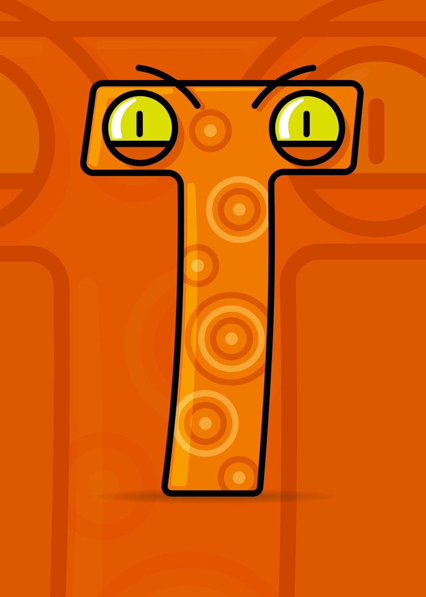 'T Monster letter' Poster, picture, metal print, paint by Giordano Aita ...