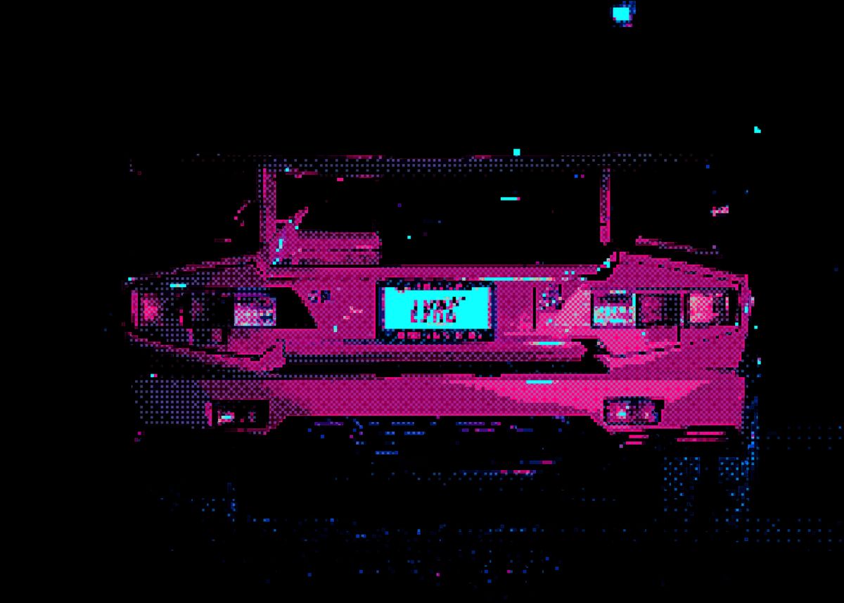 'Retro Pixel Art Car' Poster by Visualz | Displate