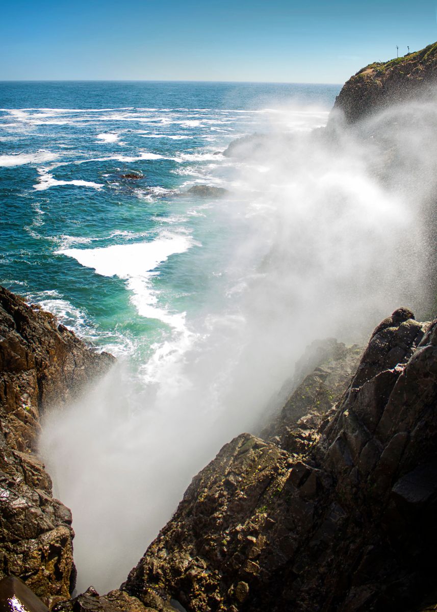 'Ocean Geyser' Poster, picture, metal print, paint by Anastasiia Lanham ...