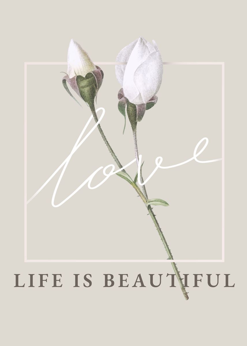 'Life is beautiful' Poster, picture, metal print, paint by Abdullah ...