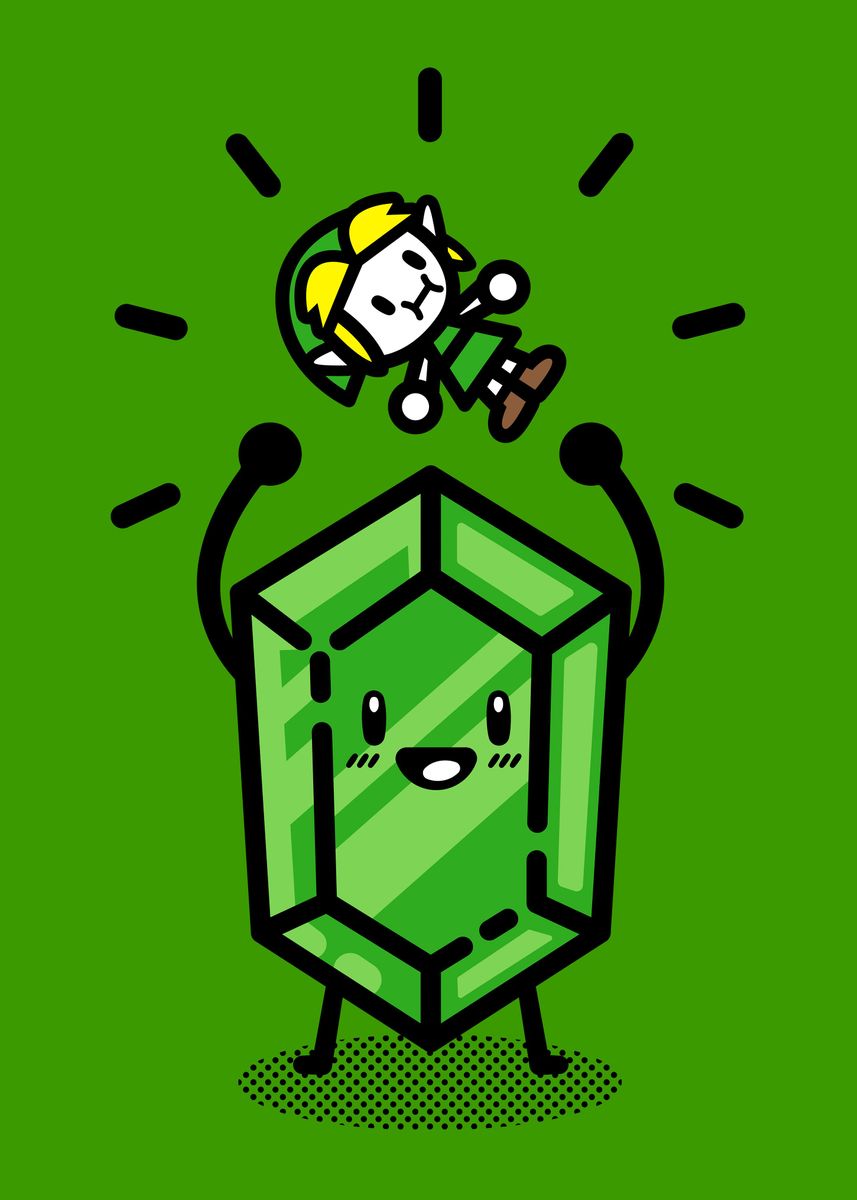 'Rupee Link' Poster, picture, metal print, paint by Demonigote Shirts ...