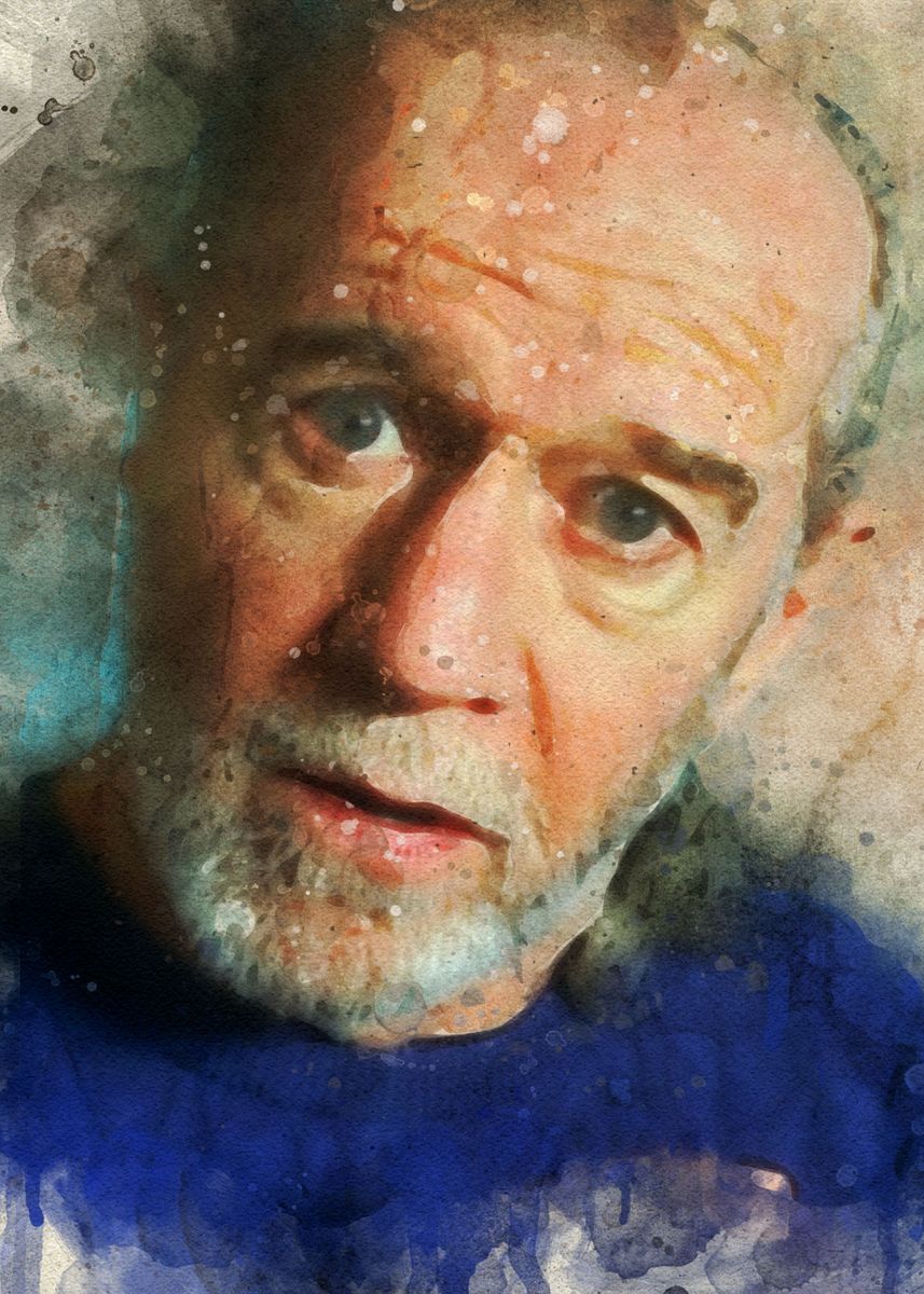 'George Carlin' Poster, picture, metal print, paint by Kitty Kit | Displate