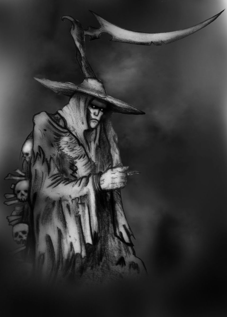 'Ankou' Poster, picture, metal print, paint by Mefisto Vargas | Displate