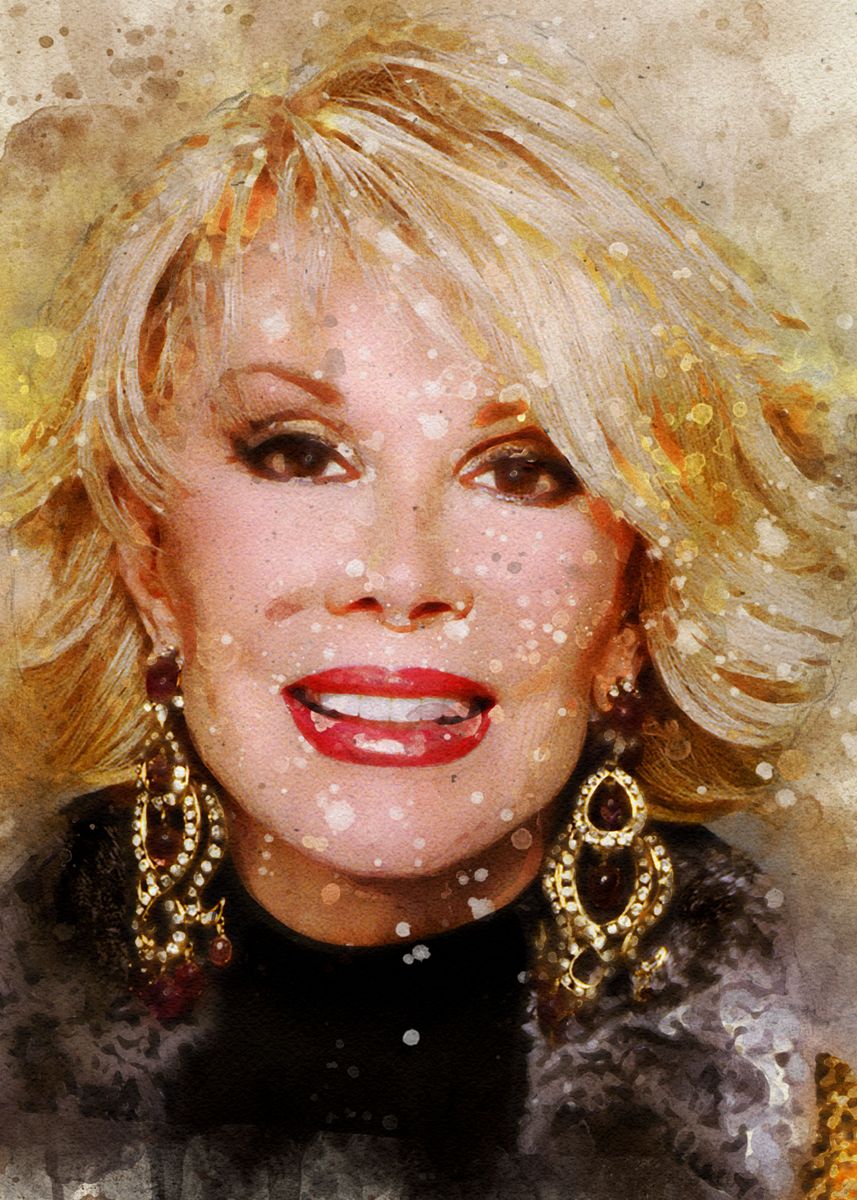 'Joan Rivers' Poster, picture, metal print, paint by Kitty Kit | Displate
