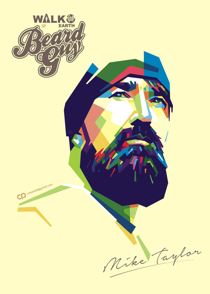 'Mike Beard Guy Taylor' Poster by Coepez coepez | Displate
