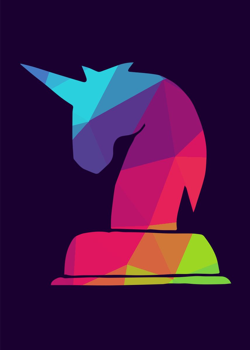 'Unicorn Rainbow 3' Poster, picture, metal print, paint by Maricris M ...