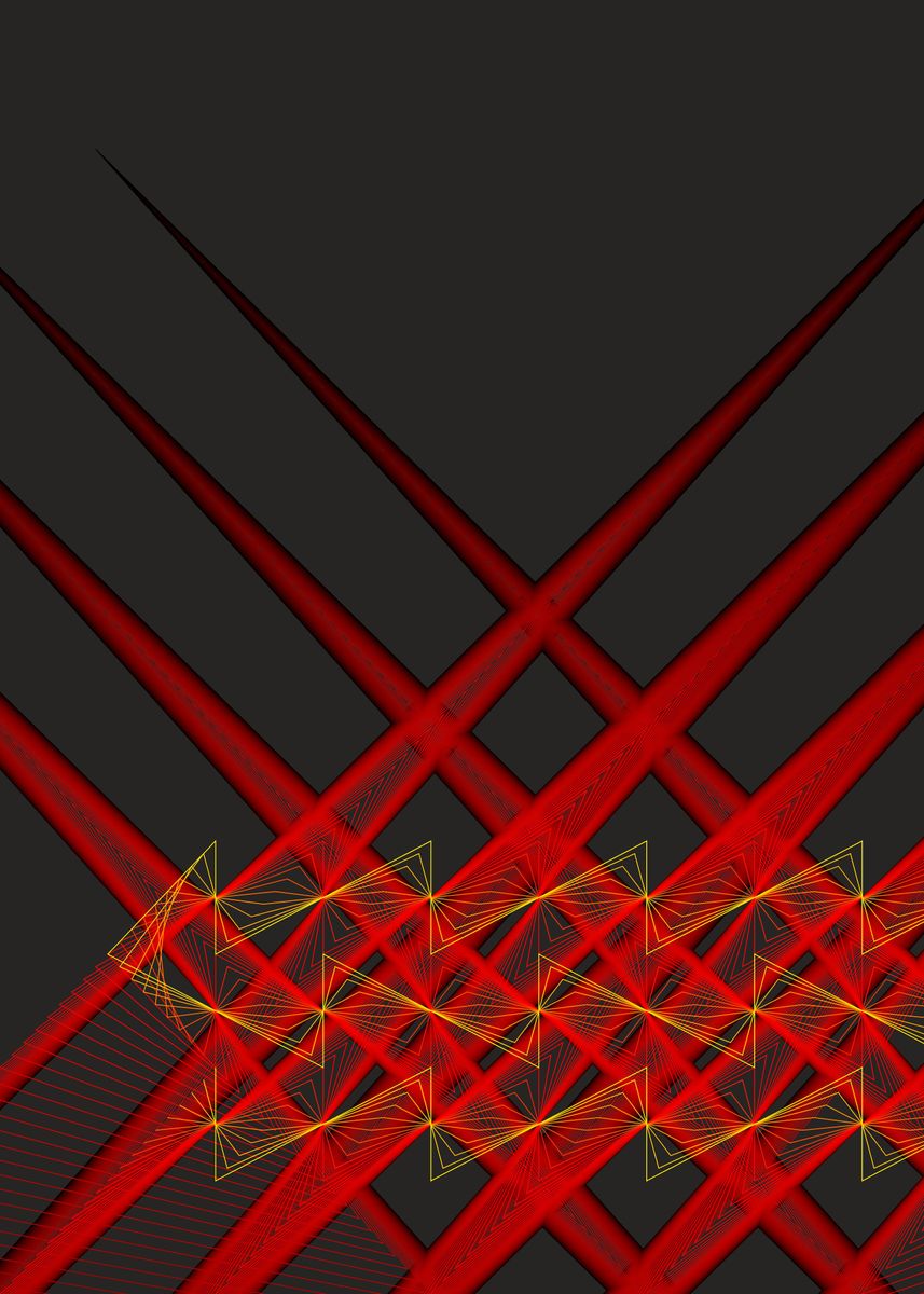 'Red Construction' Poster by Gordon Scott Clyne | Displate