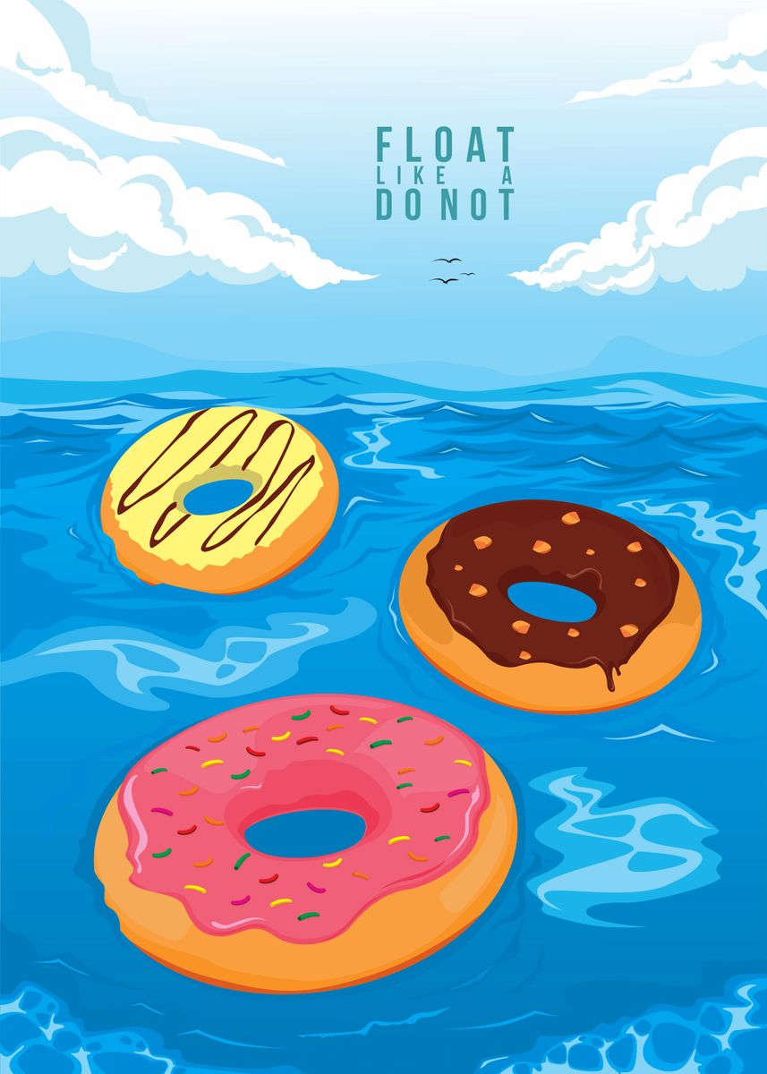 'float like do not' Poster, picture, metal print, paint by Em sandia ...