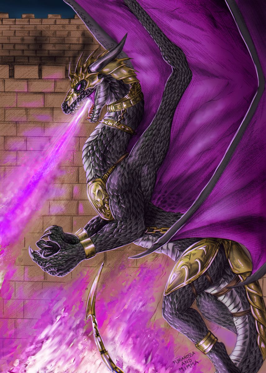 'Furious Dragon' Poster, picture, metal print, paint by Furiarossa and ...