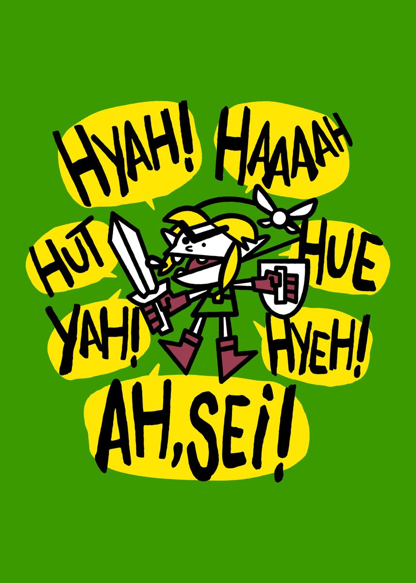 'Screaming Link' Poster, picture, metal print, paint by Demonigote ...