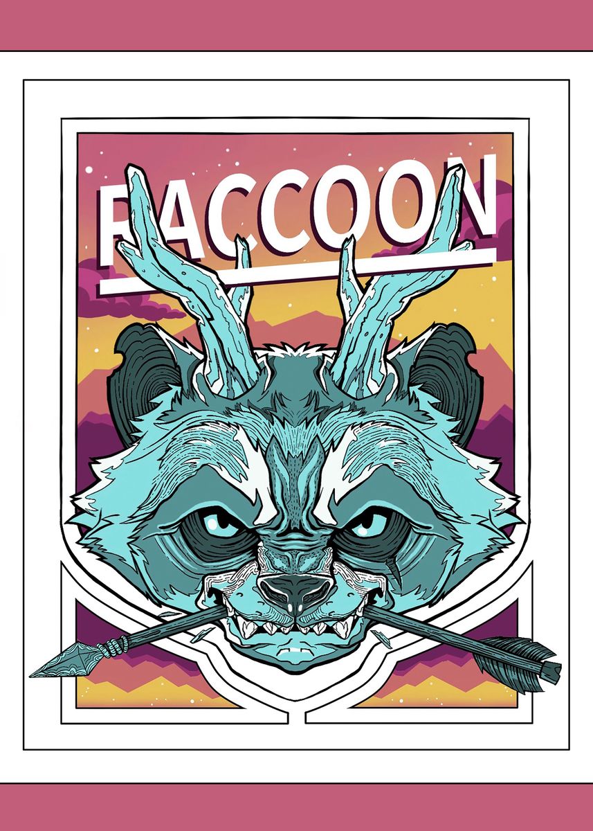 'Evil Raccon' Poster by Andriy Prislopskiy | Displate