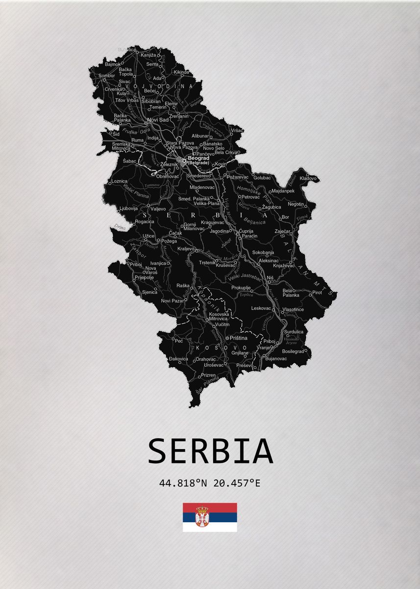 'Serbia' Poster, picture, metal print, paint by Vuk | Displate