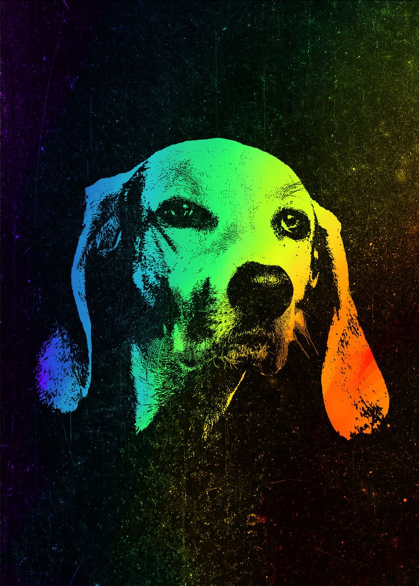 'American Foxhound' Poster, picture, metal print, paint by Charismatic ...