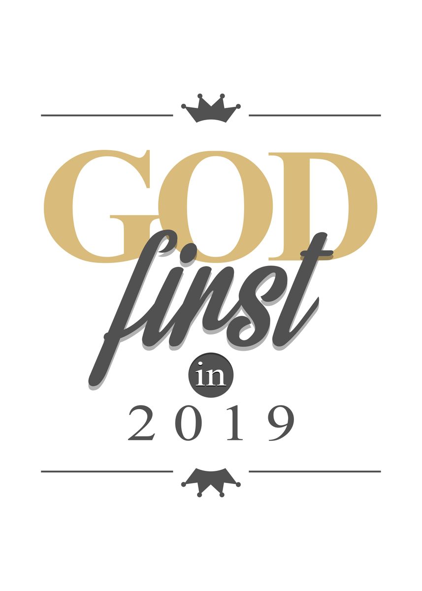 'God First' Poster, picture, metal print, paint by Kert Talampas | Displate