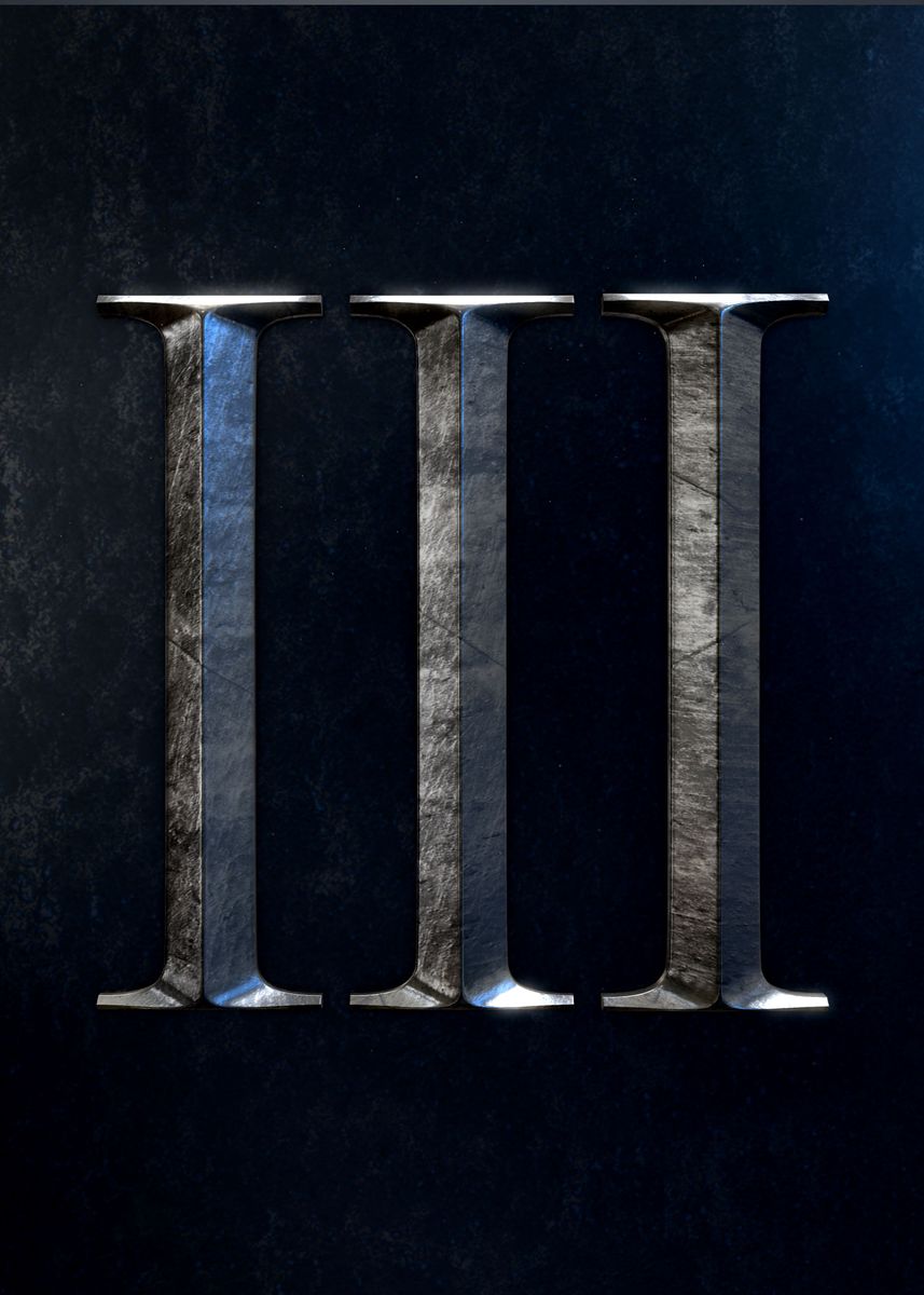 'Letter Roman Numbers III' Poster by Artkal | Displate