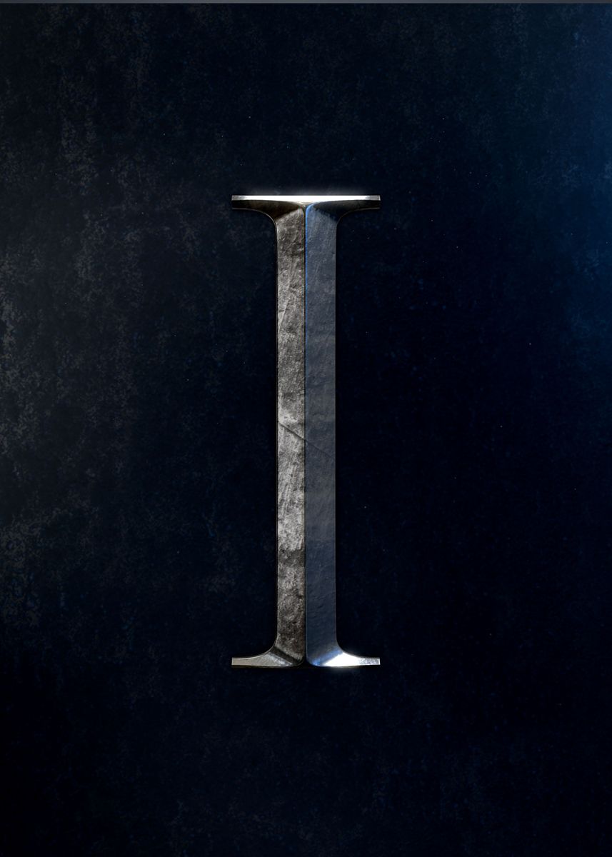 'Letter Roman Numbers I ' Poster, picture, metal print, paint by Artkal ...