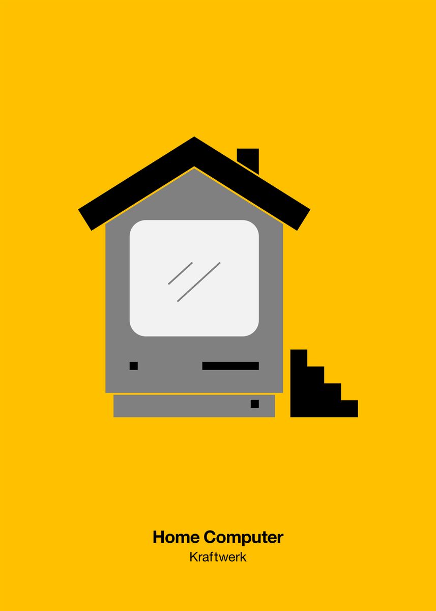 'Home Computer' Poster, picture, metal print, paint by Viktor Hertz ...