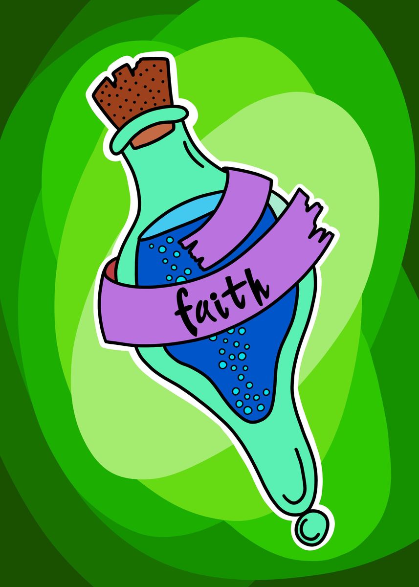 'Faith potion' Poster by Anna Kostrzewa | Displate
