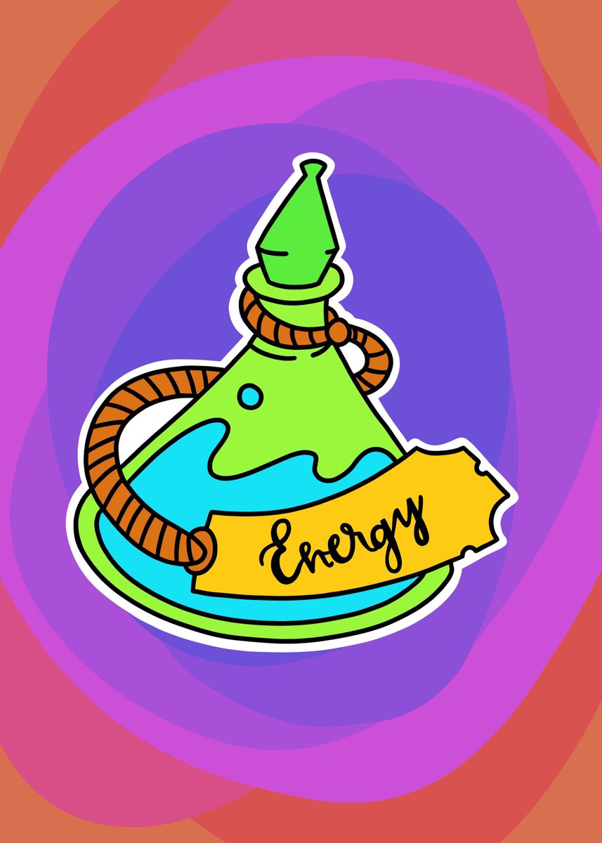 'Energy potion' Poster, picture, metal print, paint by Anna Kostrzewa ...