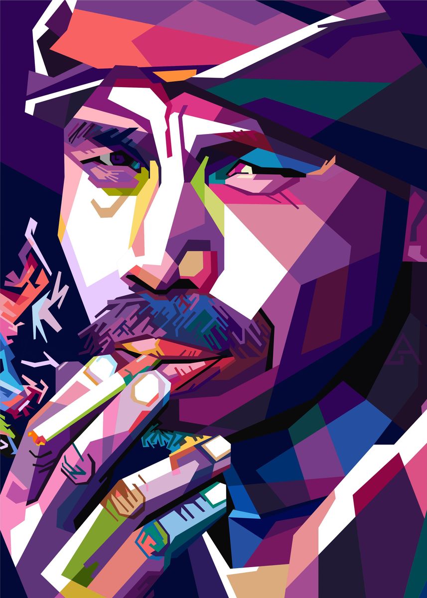 'SMOKING' Poster, picture, metal print, paint by MASGAD | Displate