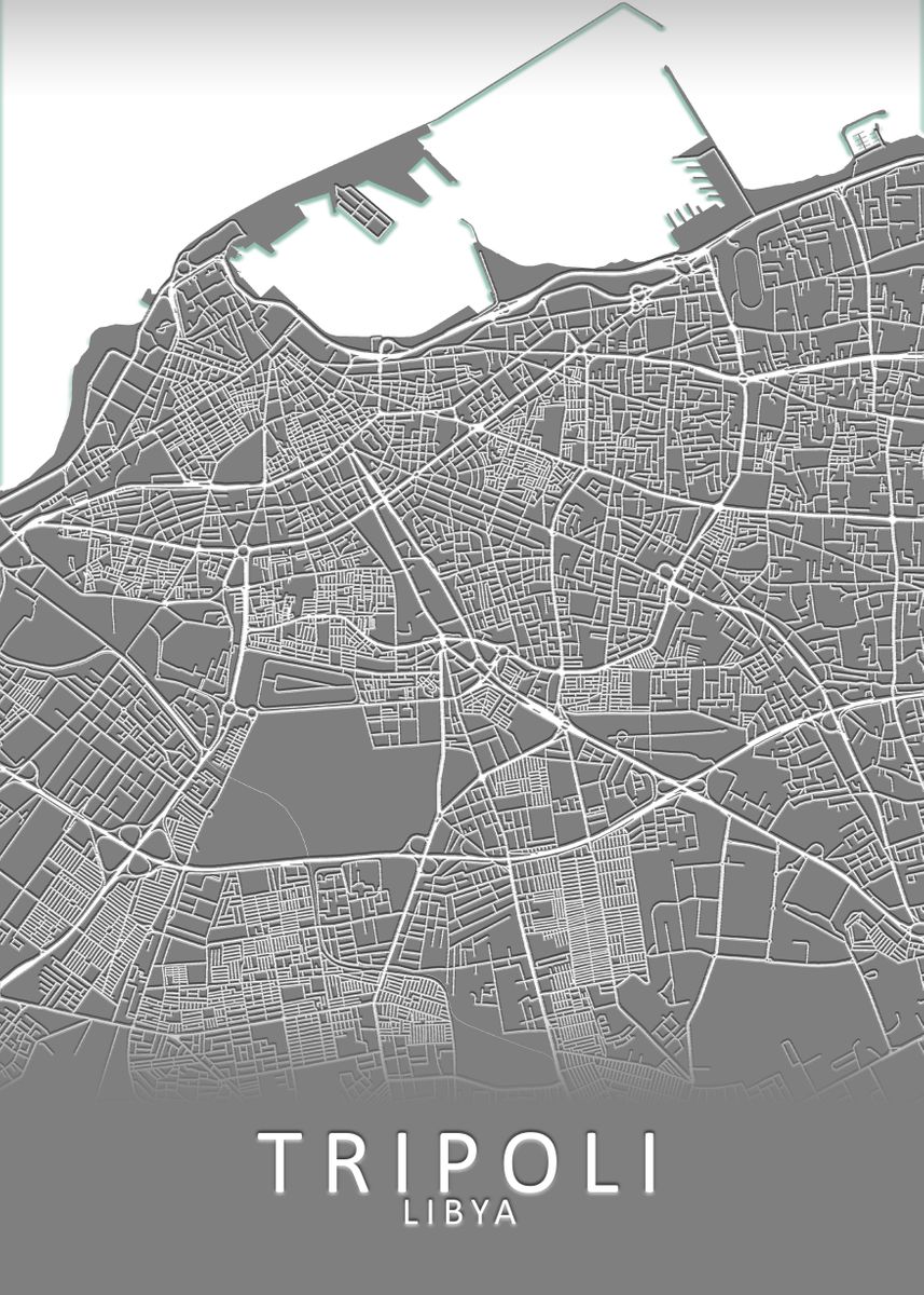 'Tripoli Libya City Map' Poster by City Map Art Prints | Displate