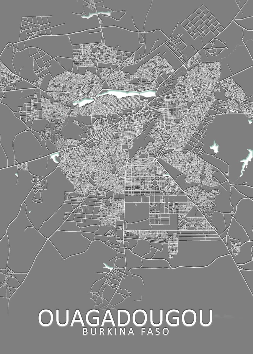 'Ouagadougou Burkina Faso ' Poster, picture, metal print, paint by City ...