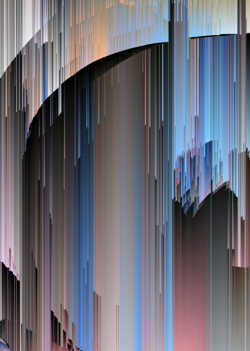 'Curved Rain' Poster by Richard Gillman | Displate