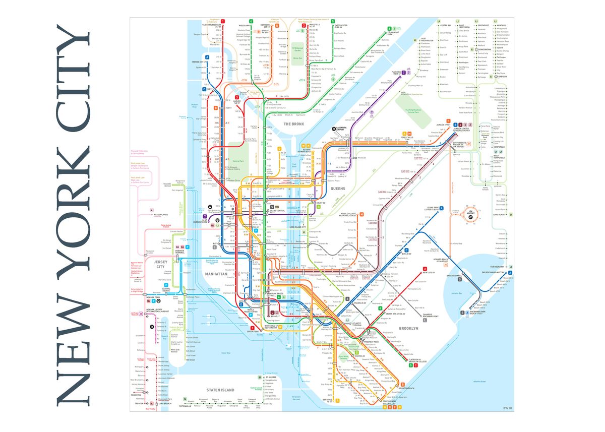'New York City Metro map' Poster by hello Ki | Displate