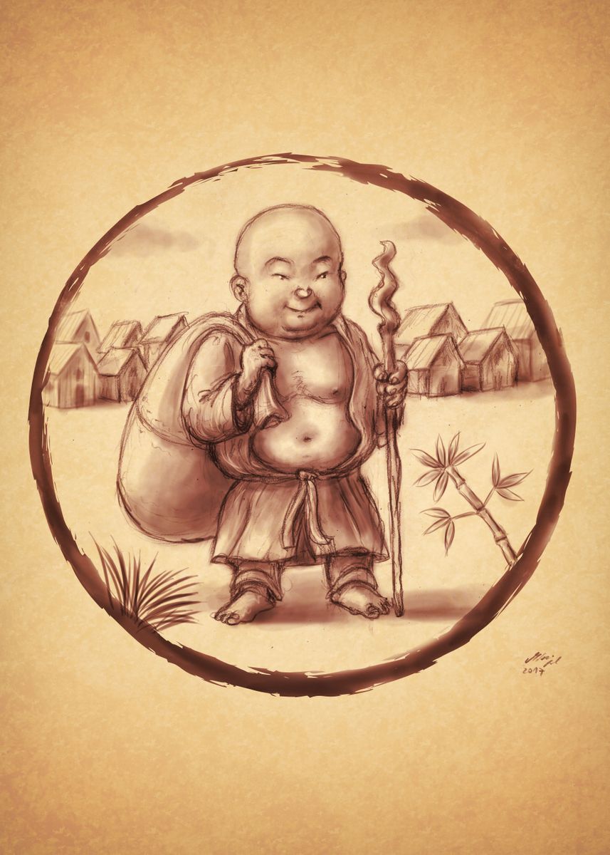 'Ten oxherding pics 10' Poster by Peter Mahr | Displate