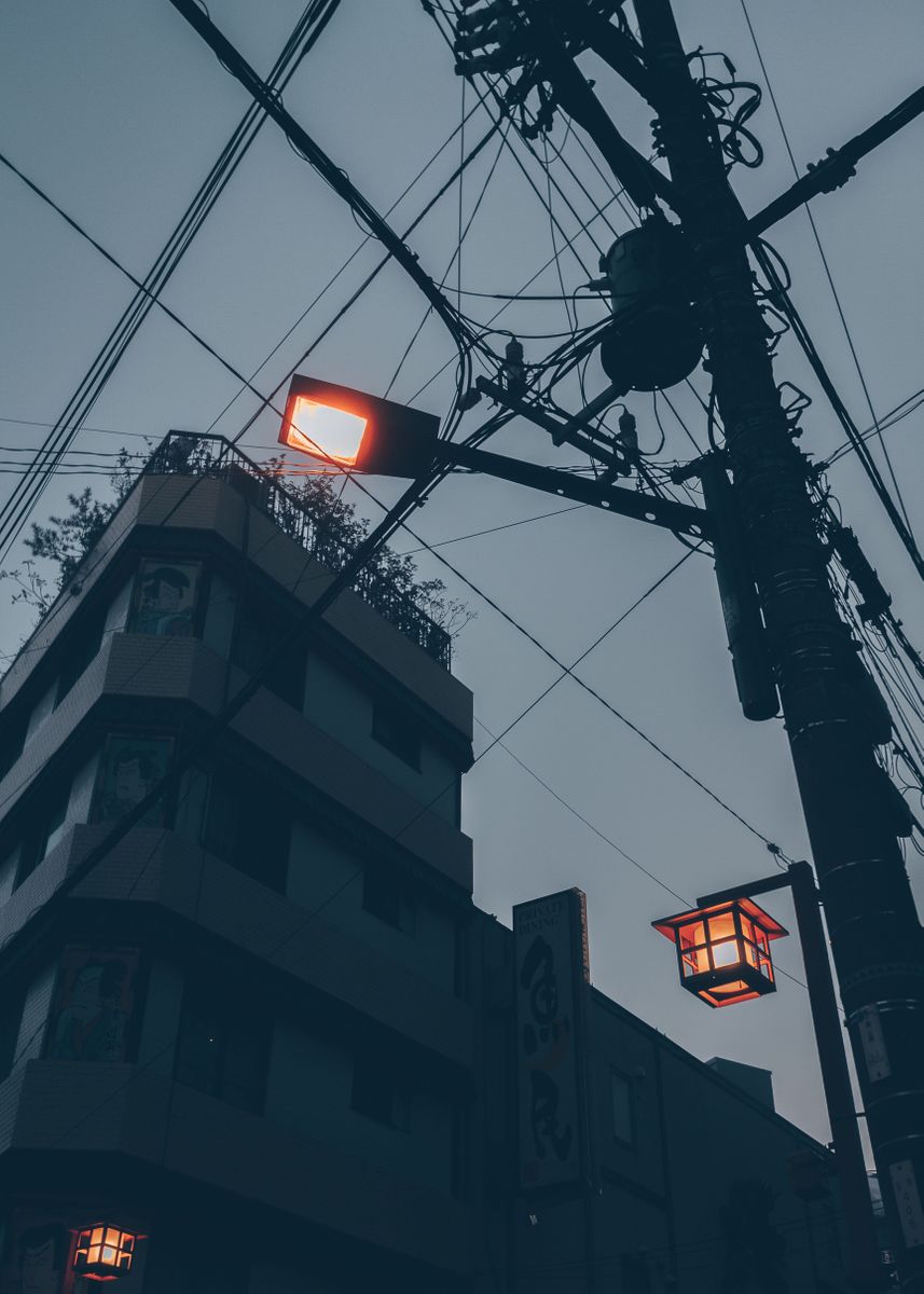 'Dark Street Corner ' Poster by Mario Popescu | Displate