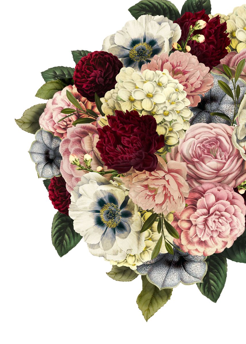 'Bouquet' Poster, picture, metal print, paint by Nikita Abakumov | Displate