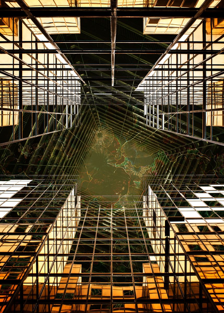 'Yellow Structures' Poster by Anna-Maria Popova | Displate