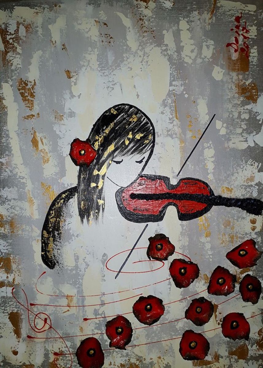 'Lost in her dream' Poster, picture, metal print, paint by Doina ...