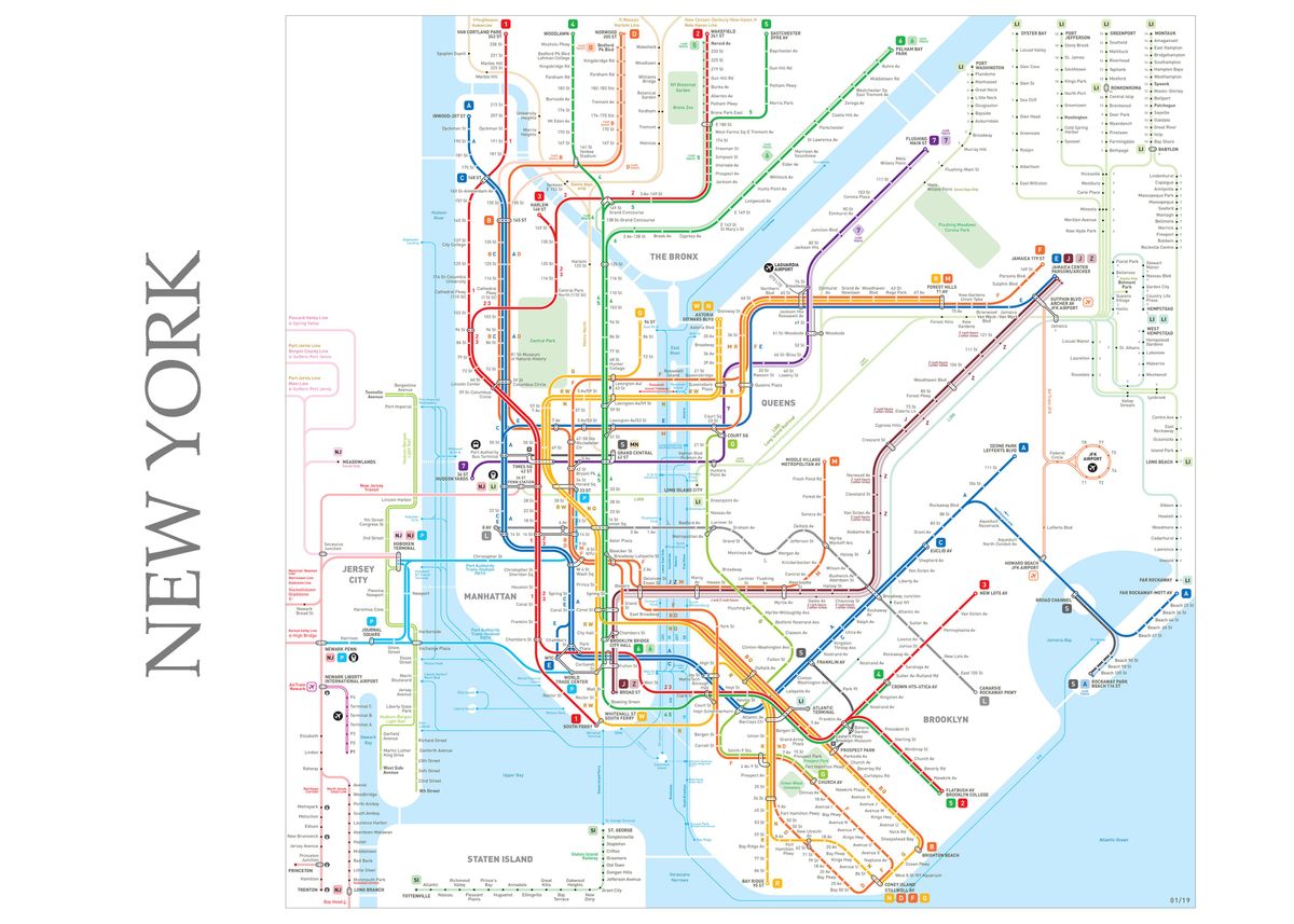'New York City Metro map' Poster by hello Ki | Displate