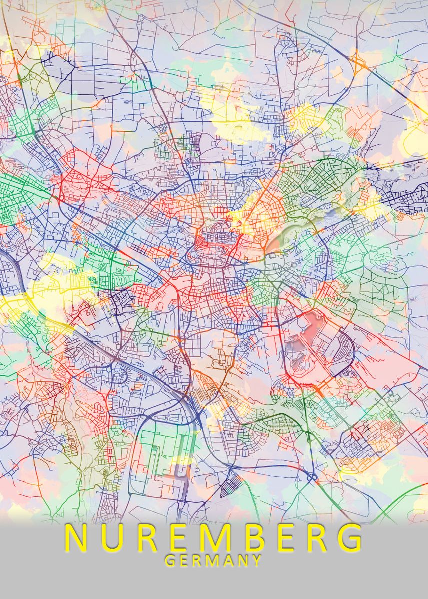 'Nuremberg Germany' Poster by City Map Art Prints | Displate